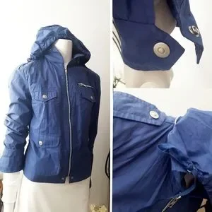 Jacob | Jackets & Coats | Y2k Jacob Jacket Blue Hooded Lightweight ...